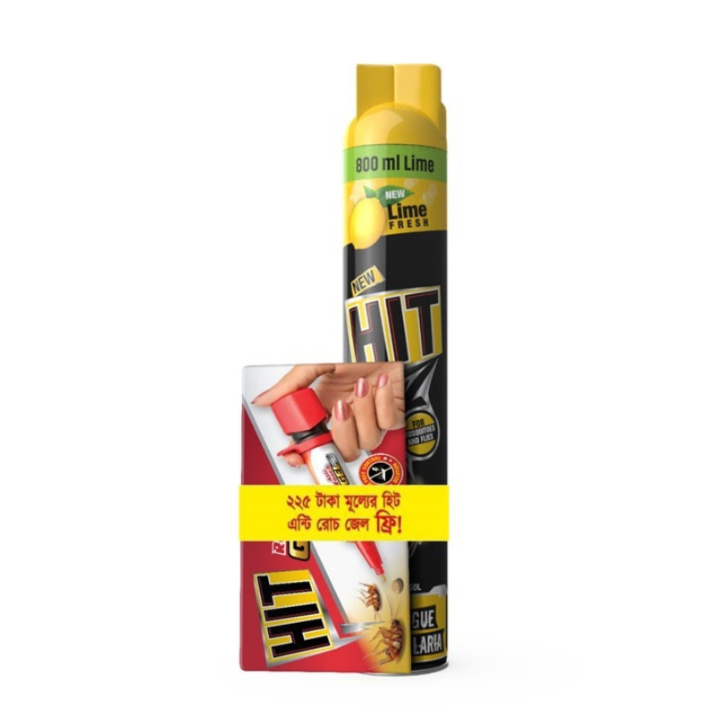 Black Hit Anti Mosquito Aerosol Lime Spray 800ml Free (Hit Anti Roach ...